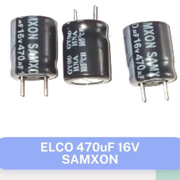 kapasitor ELKO 470uf 16V 16 v 470 uf Capacitor Elco merek SAMXON ...