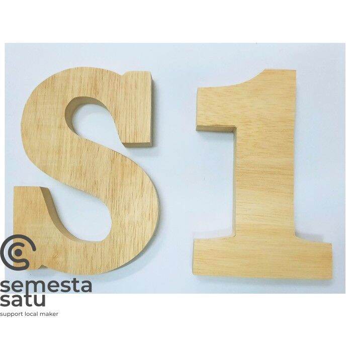 Huruf Kayu Angka Kayu Wooden Letter Alfabet Kayu Ukuran jumbo | Lazada ...
