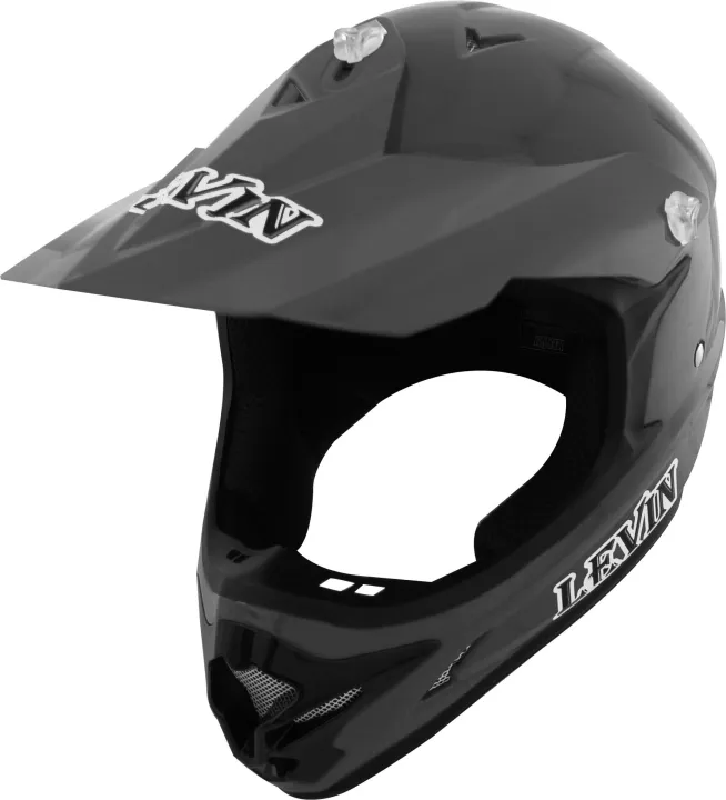 LEVIN Motocross J2002 Plain Helmet (Dark Grey) | Lazada PH