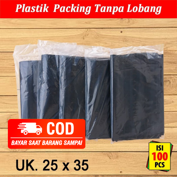 Plastik Packing Onlineshop Hitam Tanpa Plong Murah Isi 100 Ukuran 25x35 ...