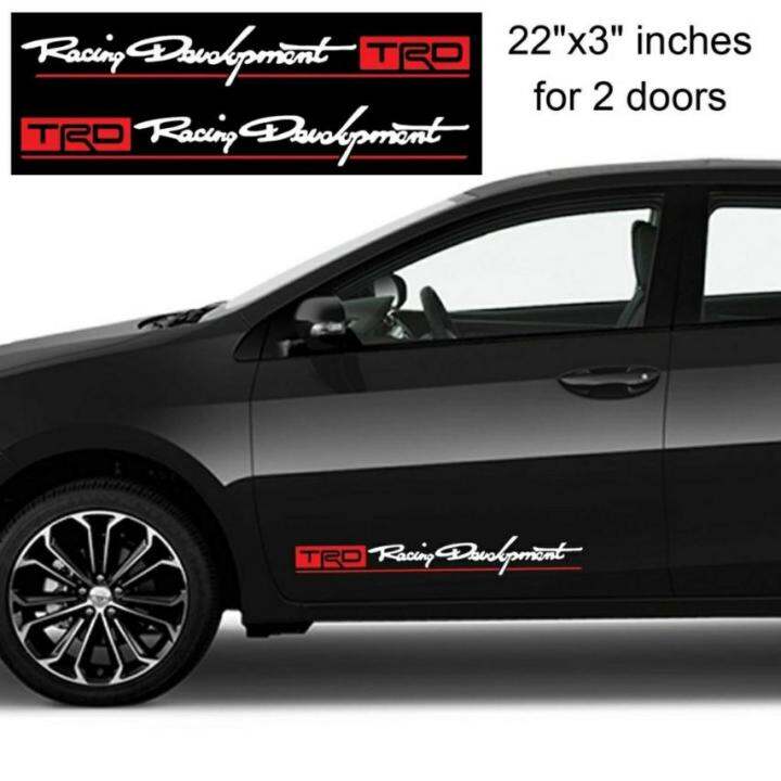 S-2 TRD 2PCS Car Toyota Racing Development Sticker Decals | Lazada PH
