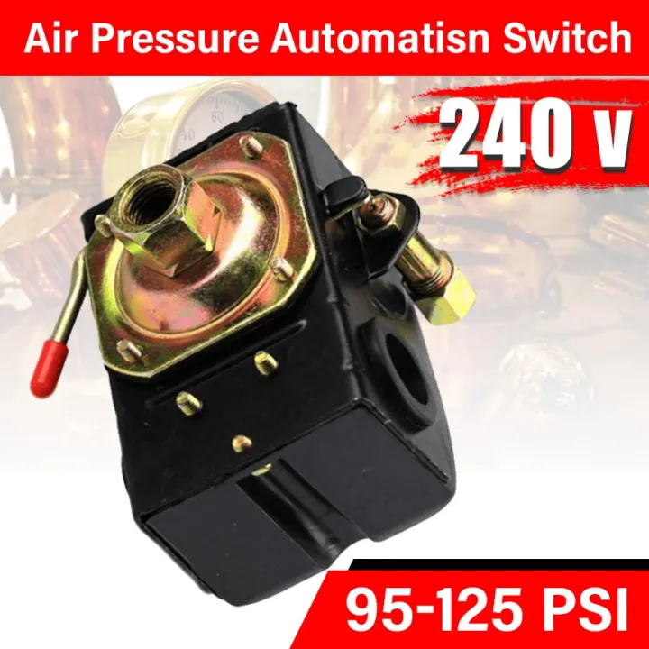 Single 1 Port Pressure Switch F/95-125 PSI Heavy Duty 26Amps Pressure ...