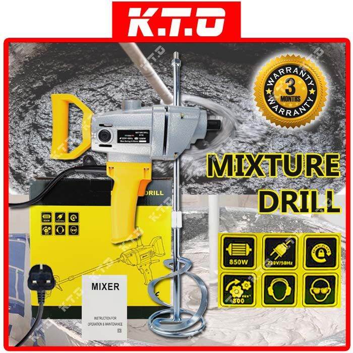 1200W ELECTRIC HAND MIXER MIXTURE DRILL BLENDER CEMENT CONCRETE PAINT ...