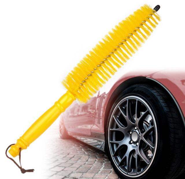 แปรงขัดล้อ สีเหลือง สำหรับขัดวงล้อรถยนต์ Universal Cone Wheel Brush ...