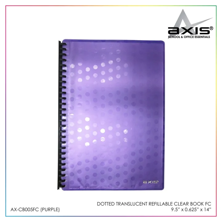 CSmClearbook Dotted Translucent Colored Long FC Folder Display Book ...