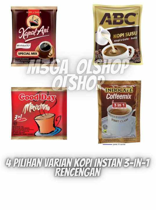 Good Day/ Kapal Api/ ABC Susu/ Indocafe [KOPI RENCENG] | Lazada Indonesia