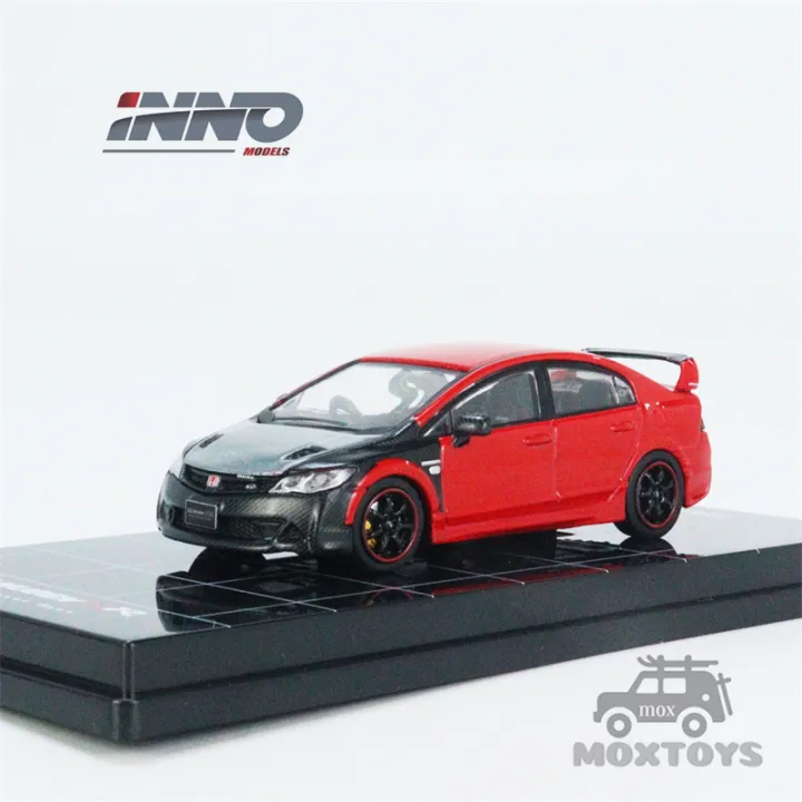 INNO64 1:64 HONDA CIVIC Type RR FD2 MUGEN RR Experimental Spec 2008 red Black Diecast Model Car ...