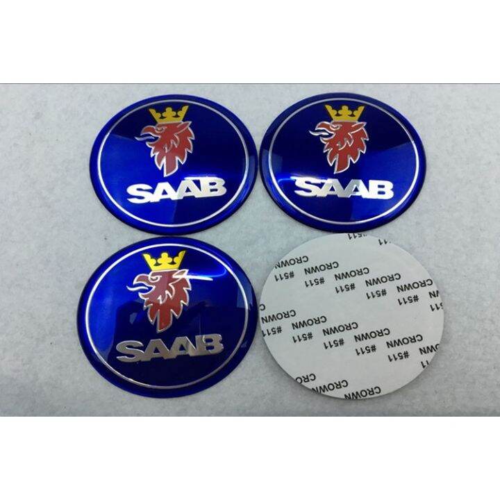 2020 NEW Upgrade 4pcs 56mm 65mm SAAB Wheels Car Center Hub Cap Badge ...