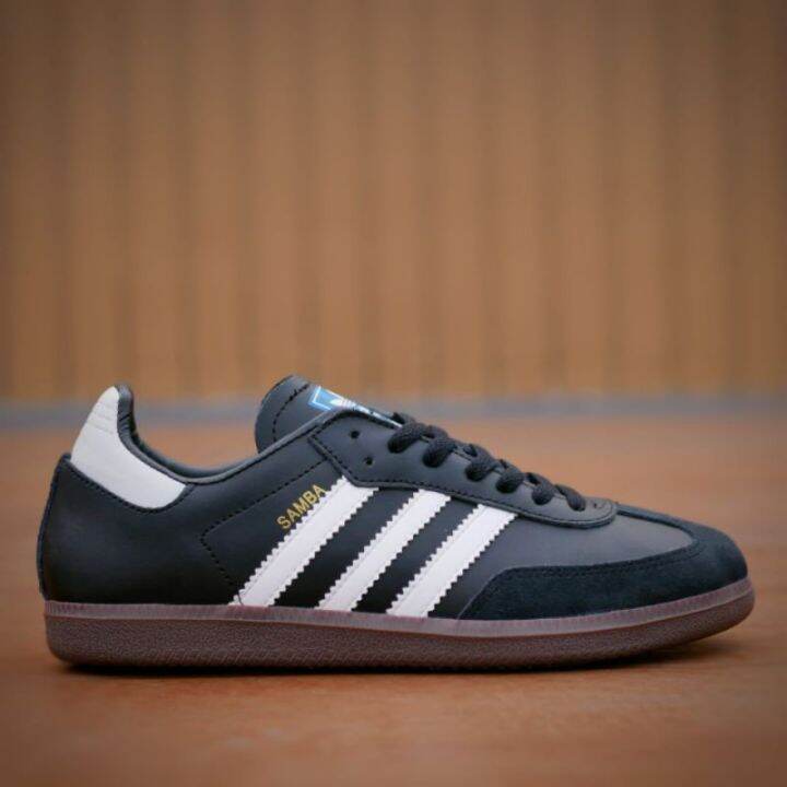 Sepatu kekinian Adidas samba black white gum nyaman dan trendi | Lazada ...