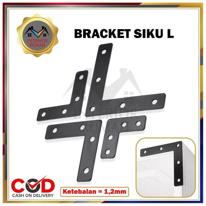 Frame Siku L Segitiga Stainless / Konektor Connector sambungan rata 4 x ...
