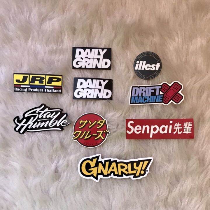 Motorcycle Sticker Waterproof JRP, DAILY GRIND, ILLEST, DRIFT MACHINE ...