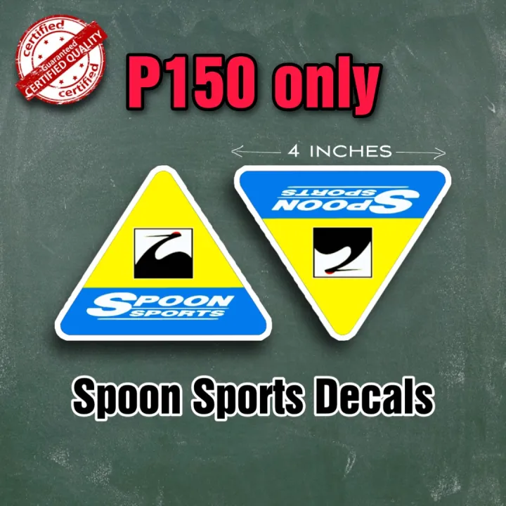 Spoon Sports Decals for Honda Civic City JDM Honda Sticker Triangle ...