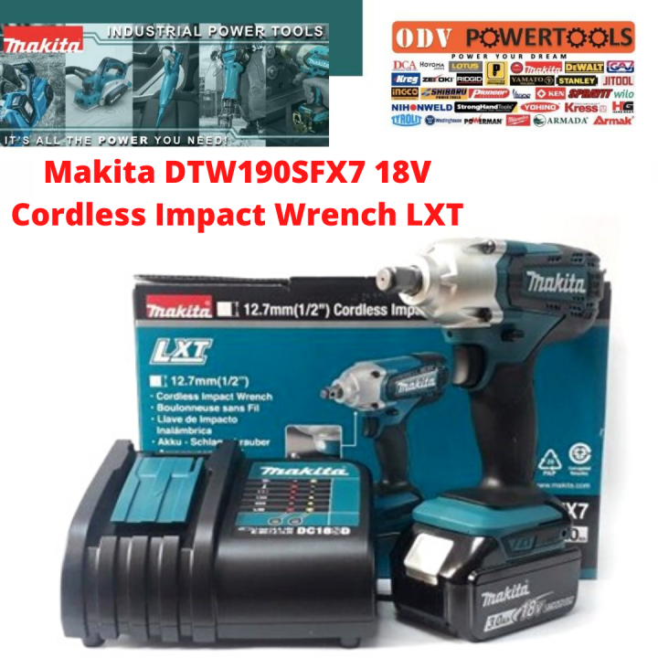 Makita DTW190SFX7 18V Cordless Impact Wrench LXT - ODV POWERTOOLS ...