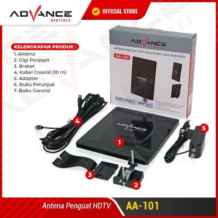 Antena Advance AA-101 / Antena Indoor Outdoor Digital Analog | Lazada Indonesia