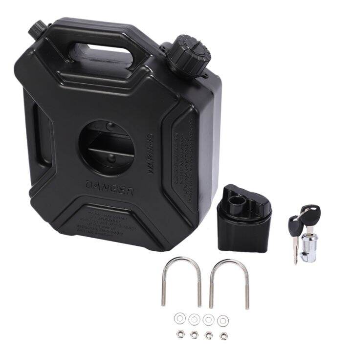 5L Liters Black Fuel Tank Can Car Motorcycle Spare Petrol Oil Tank ...