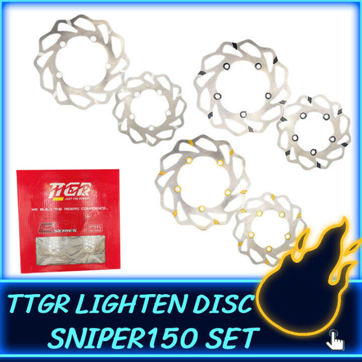 TTGR Lighten Disc SNIPER150 Set (Front and Rear) | Lazada PH