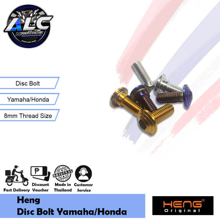ALC Mototrendz - HENG Disc Bolt 8x20 (mm) YAMAHA Full Thread / HONDA ...