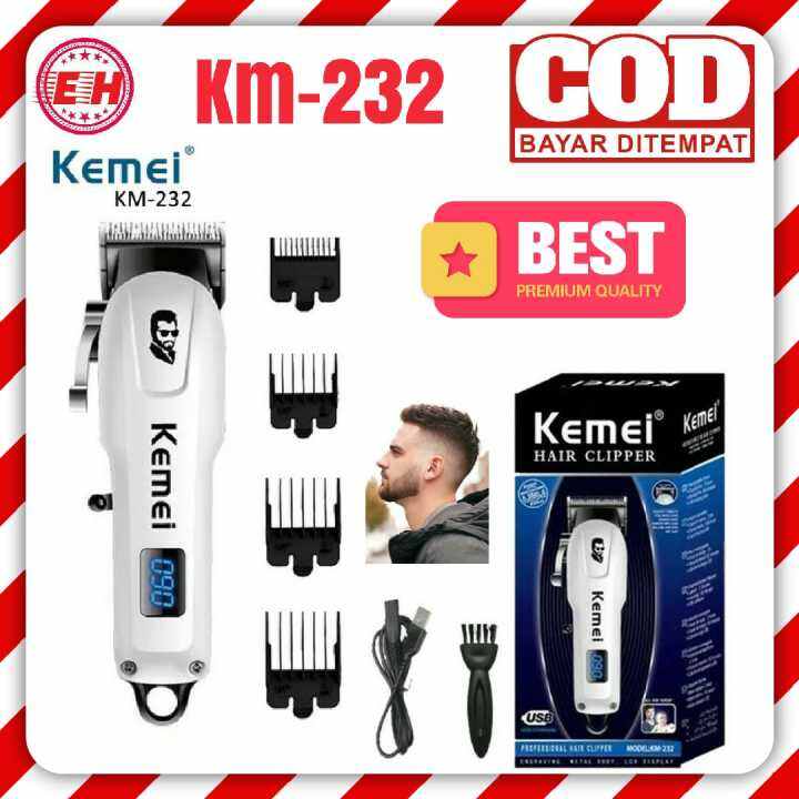 Alat Cukur Rambut Hair Clipper Elektrik Professional Taper 809 Mesin Cukuran kemei KM 232 ...