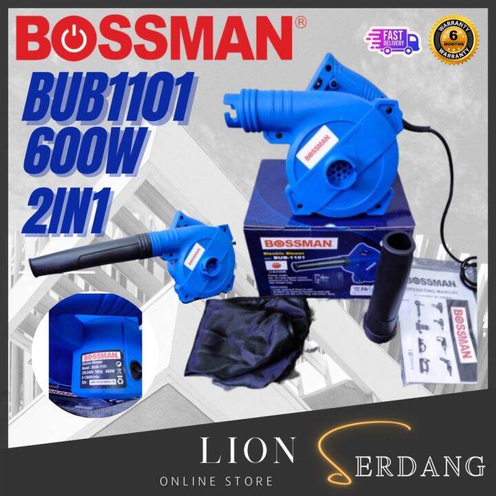 BOSSMAN 600W 2IN1 AIR BLOWER & VACUUM BUB1101 - INCLUDED DUST BEG ...