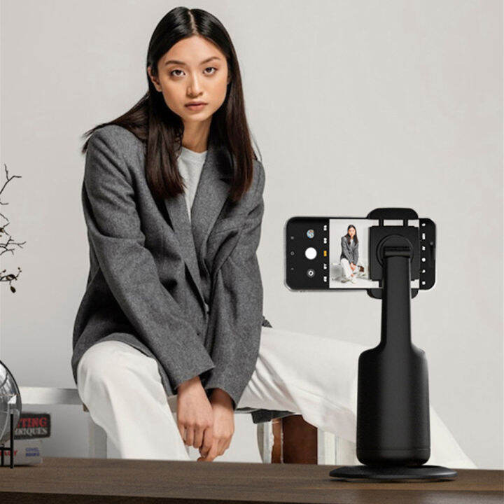 Queenki ใหม่360องศาหมุนได้อัจฉริยะติดตามกล้องบันทึกวีดีโอ AI ใบหน้า ...