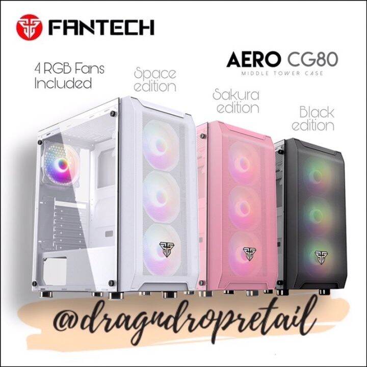 Hot yanzx.ph FANTECH CG80 AERO Sakura Edition Mid Tower Gaming Desktop PC Case with 4 Rainbow ...