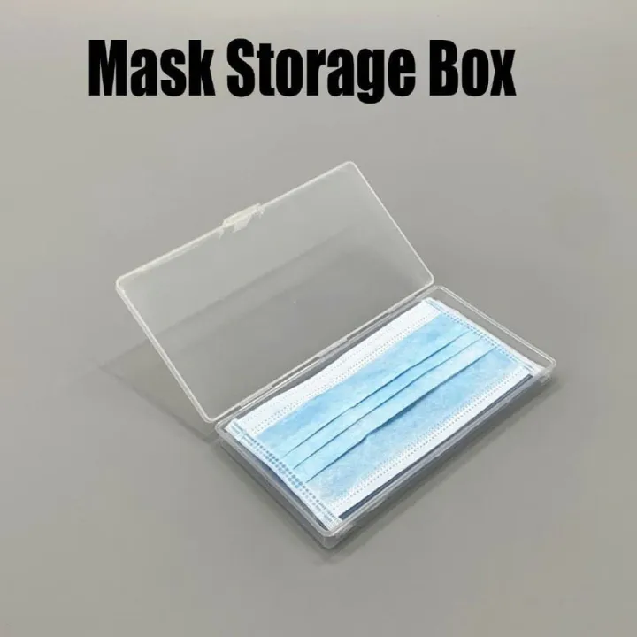 Mask Storage Transparent Box Plastic Stationery Case Accessories Mask ...