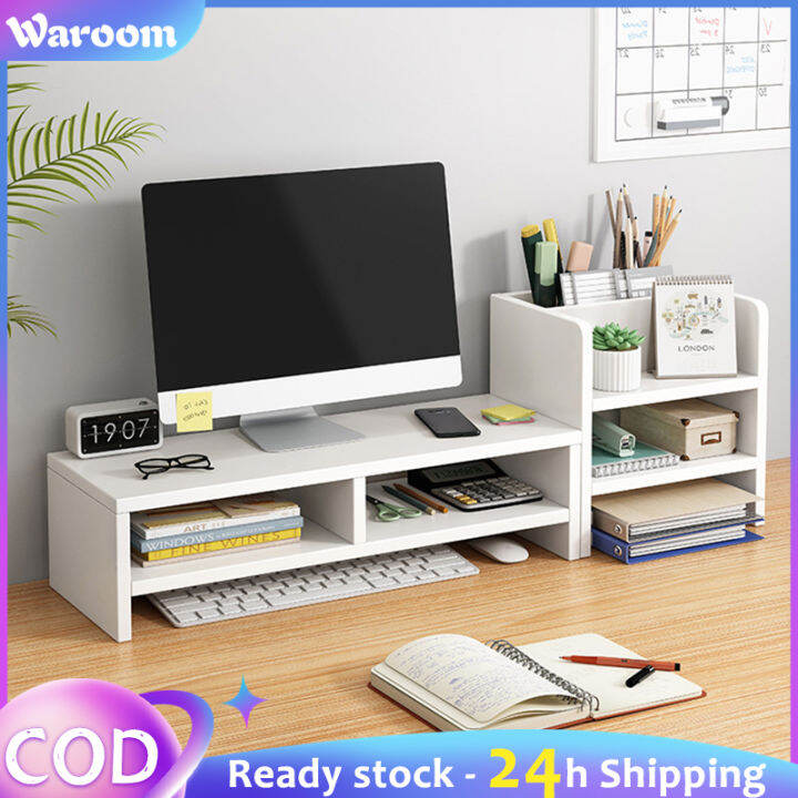 WAROOM 1/2 Layer Screen Monitor Shelf Computer Monitor Rack Stand ...