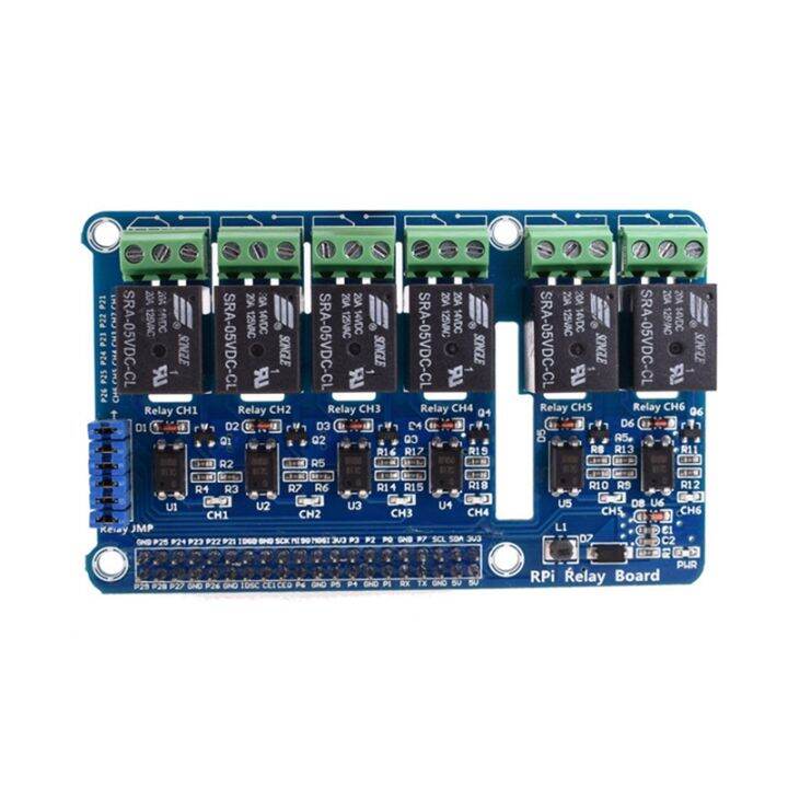 6 Channel RPi Relay Control Panel Module Expansion Board for Raspberry ...