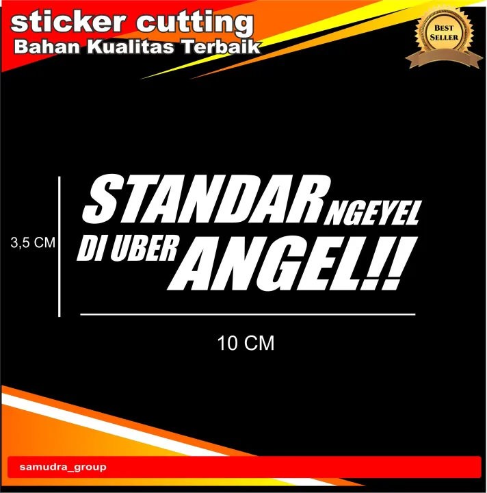 sticker cutting STANDAR NGEYEL DI UBER ANGEL!! VARIASI MOTOR | Lazada ...