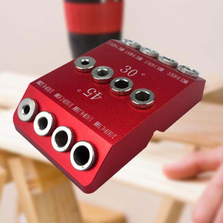 Serenable Drill Hole Guide Jig Locator Drill Kit Punching Tool Lag ...