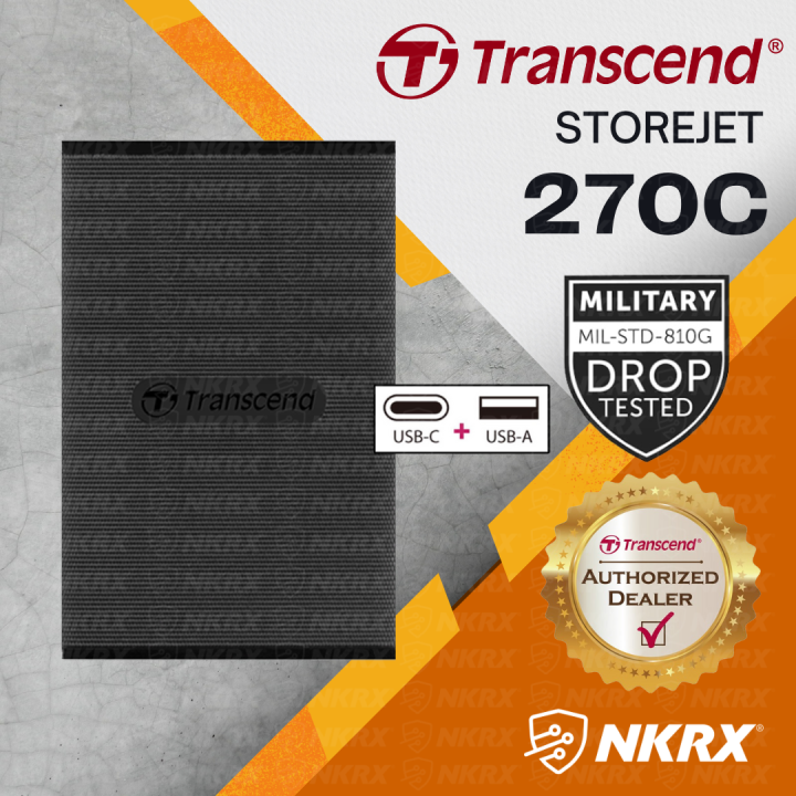 Transcend ESD 270C Portable SSD, USB 3.1 GEN 2, TYPE C | ESD270C ...