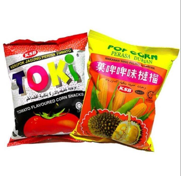 POP CORN DURIAN FLAVOUR 70G/TOKI TOMATO FLAVOUR 60G | Lazada
