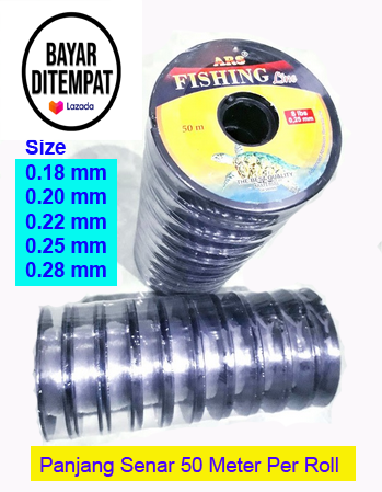 Benang Senar Pancing Nilon Murah Kuat dan Berkualitas panjang 50 meter ...