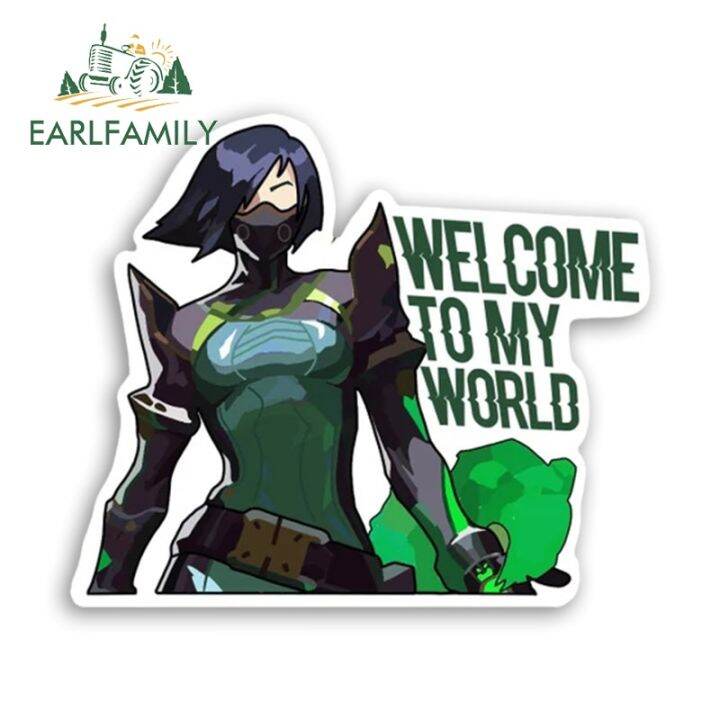 EARLFAMILY 13cm x 11cm for Valorant Viper Car Sticker Air Conditioner ...