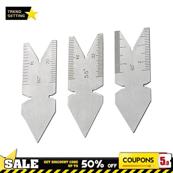 3pcs Screw Thread Center Gauge 55° 60° Degrees Inch Metric Angle Template Pitch Gauge Measuring ...