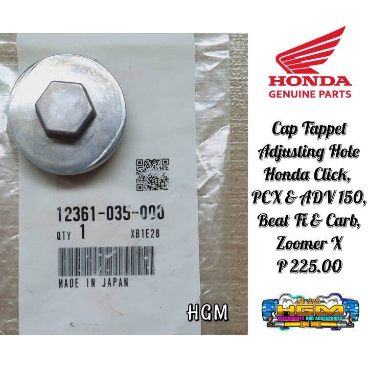 CAP, TAPPET ADJUSTING HOLE HONDA CLICK 125i/150i V1 & V2, ADV 150,PCX ...