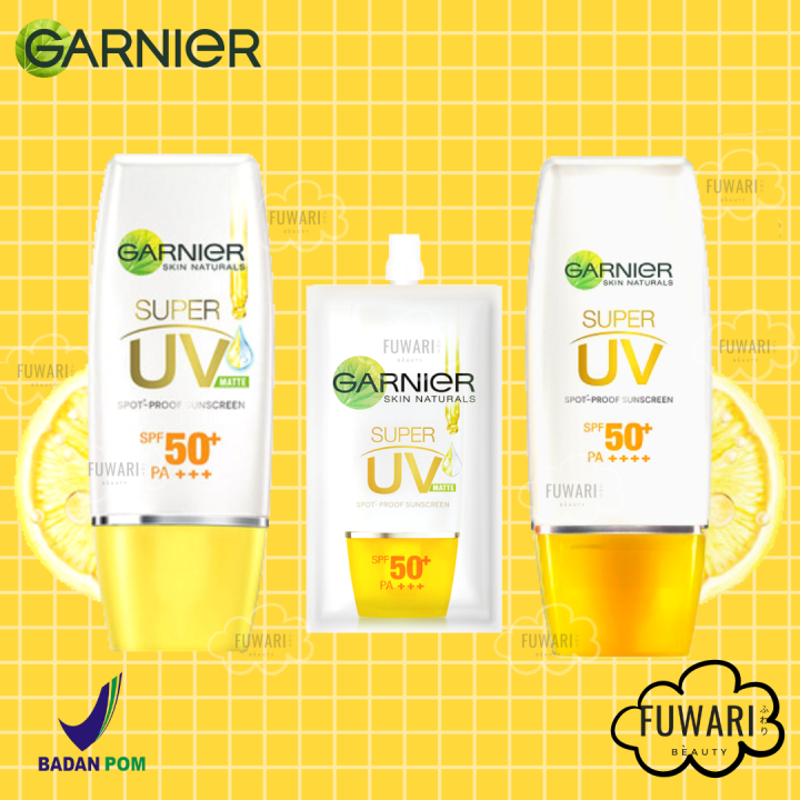 🟢 𝐅𝐔𝐖𝐀𝐑𝐈 🟢 GARNIER Super UV Spot proof Sunscreen SPF 50 | Sunscreen Garnier 30 ml Matte ...