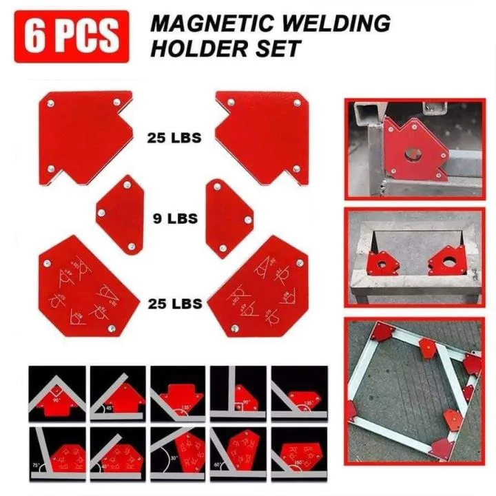 HILDA Welding Magnet Locator Set Holders 75lbs Multi Angles Tool Pack ...