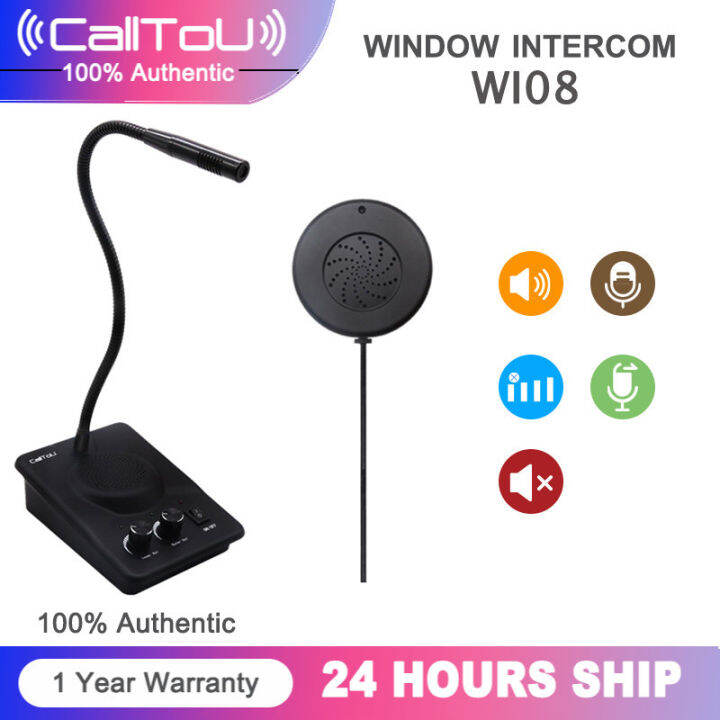 Calltou WI08 Window Speaker System Window Intercom System Bank Counter/Office/Station | Lazada PH