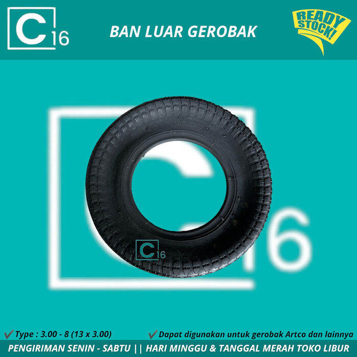 Ban Luar Gerobak Kereta Pasir Sorong Dorong Artco Arco 3.00 - 8 (13 x 3 ...