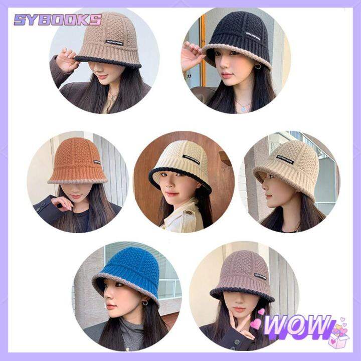 SYBOOKS เรโทร หมวกฤดูหนาวฤดูใบไม้ร่วง ใช้งานได้หลากหลาย แฟชั่นสำหรับ ...