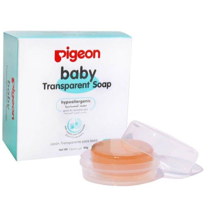 Pigeon Baby Transparent Soap Sabun Mandi Bayi with Case - 80 gr ...
