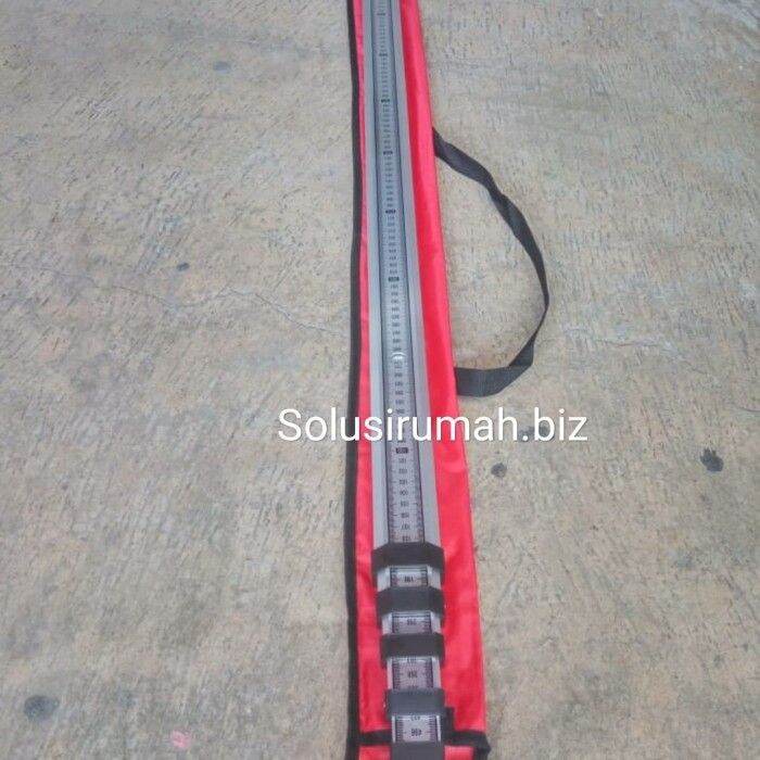 RAMBU MISTAR BAK UKUR 5M 5 METER LEVELING SURVEY ALAT ALUMINIUM STAF ...