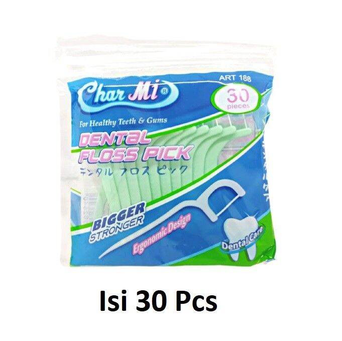 CharMi Dental Floss Pick Art. 188 Char Mi Toothpick 30 Pcs Tusuk Gigi ...