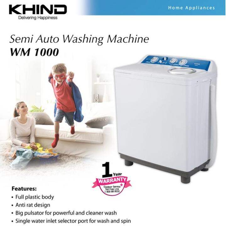 Khind Semi Auto Washing Machine 10kg(White) WM-1000 | Lazada