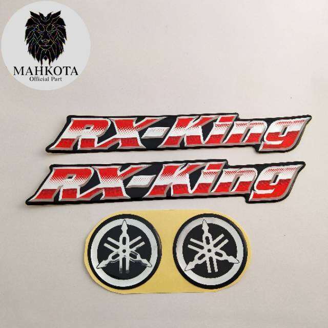 emblem timbul stiker 3d LOGO RX KING full set ter murah Mahkota Stiker ...