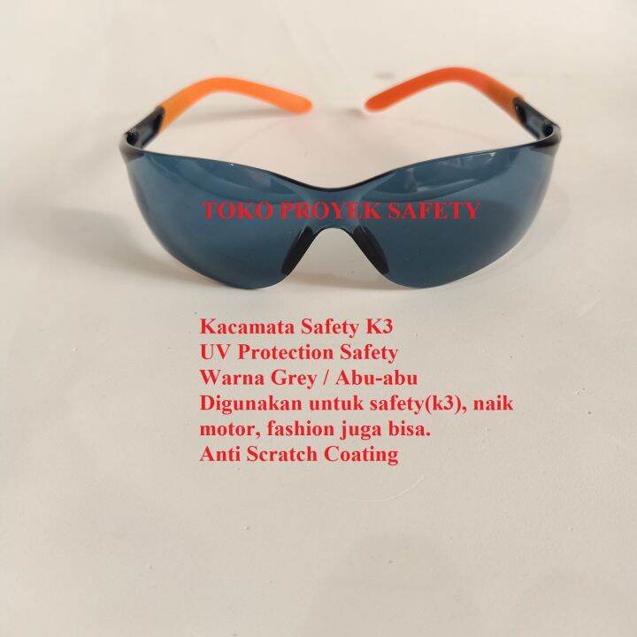 KACAMATA SAFETY K3 VITATOOL KACAMATA SAFETY MODEL KING GREY WORKED ...