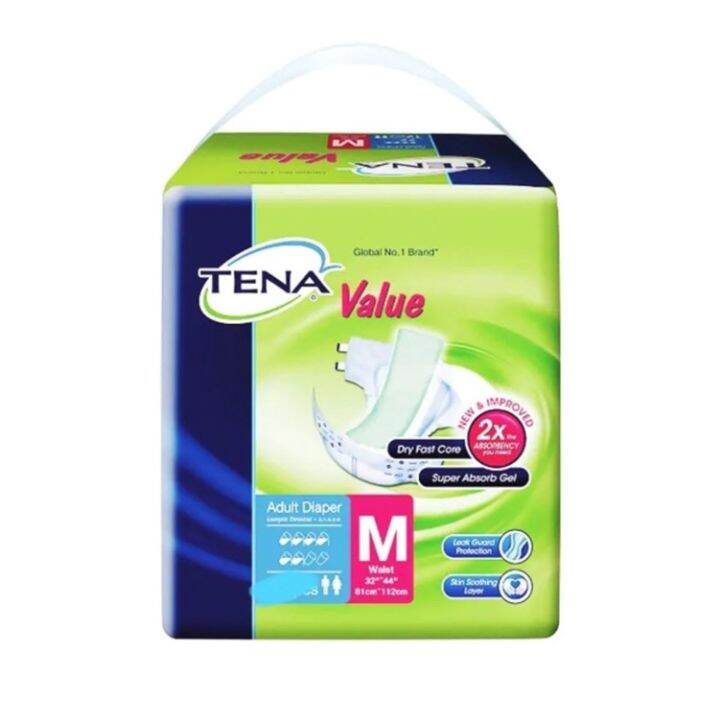 [SATU PACK] TENA VALUE ADULT DIAPER M SIZE 10S | Lazada