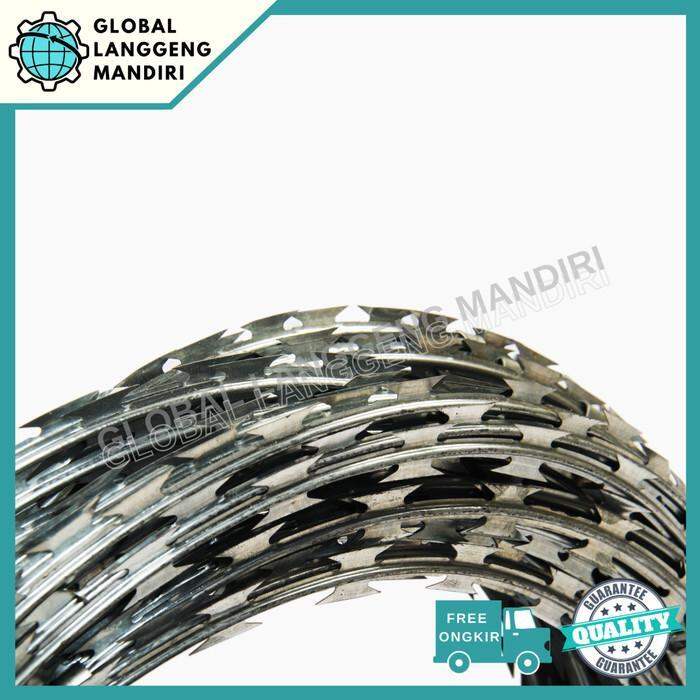 KAWAT DURI SILET / RAZOR WIRE BTO 30 / KAWAT DURI SILET GALVANIS 10M ...