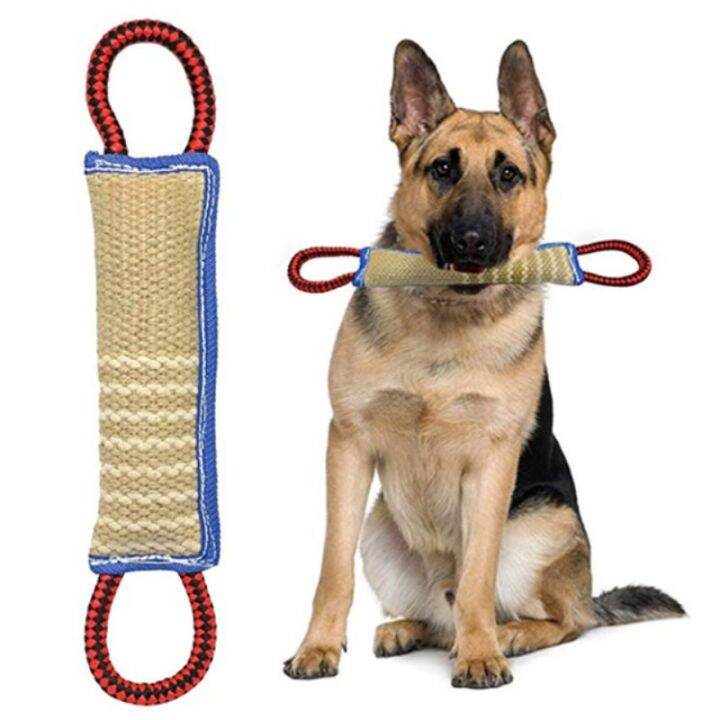 Sky Wing Dog Tug Bite Pillow Jute Bite Chewing Fetch Toy Puppy Training ...